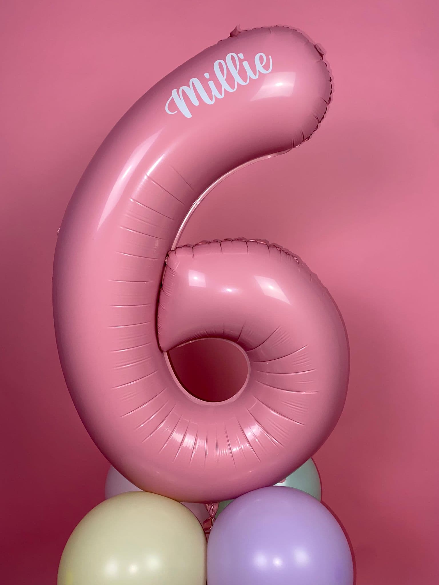 Birthday Pastel Number Balloon Stack