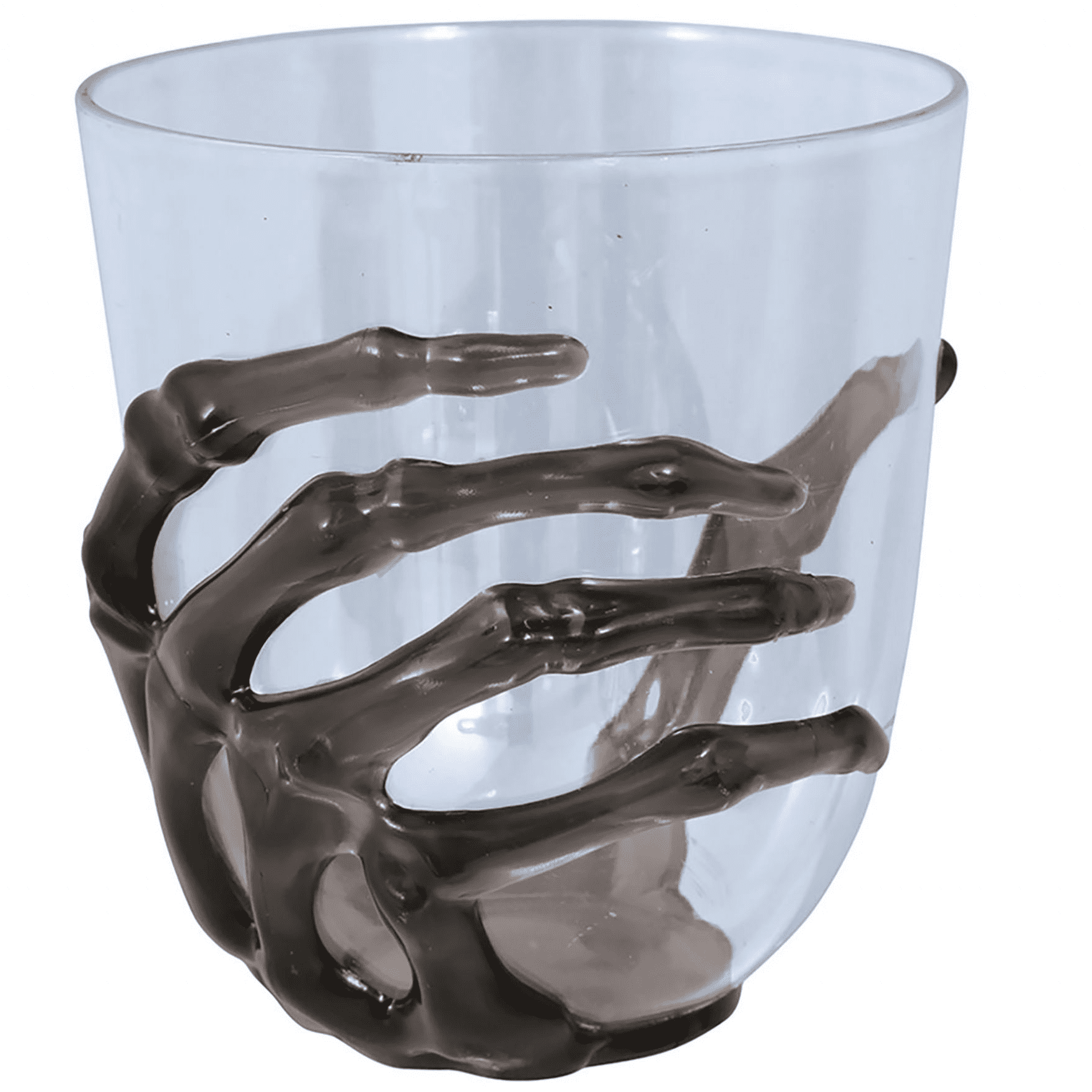 Black Skeleton Hand Glass