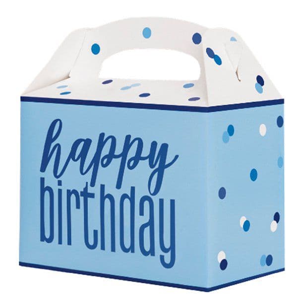 Blue Glitz Happy Birthday Party Box