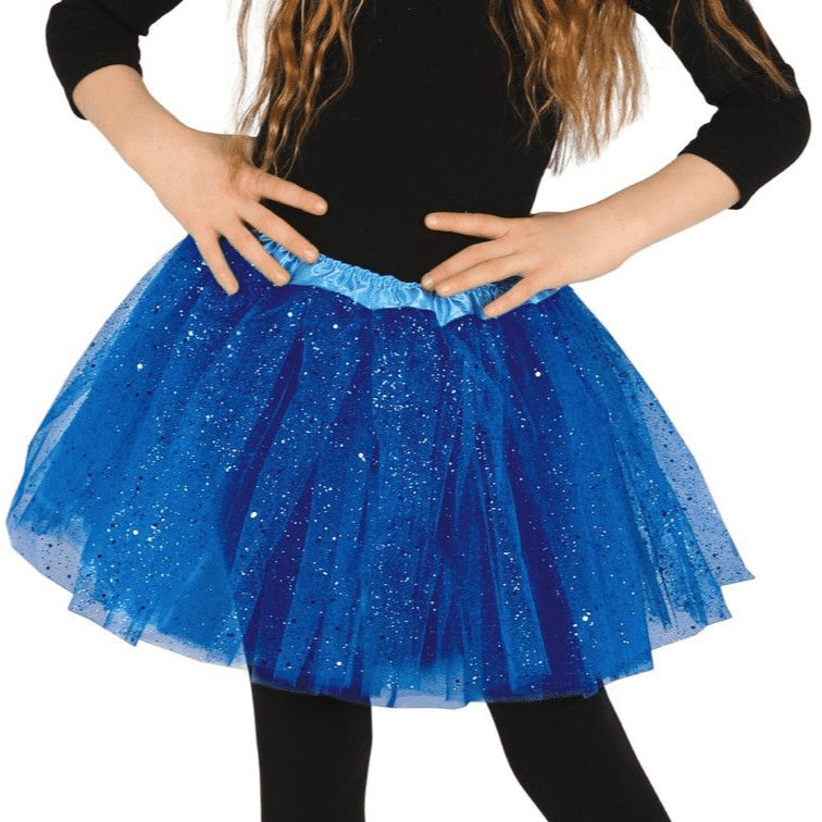 Child Dark Blue Tutu With Glitter
