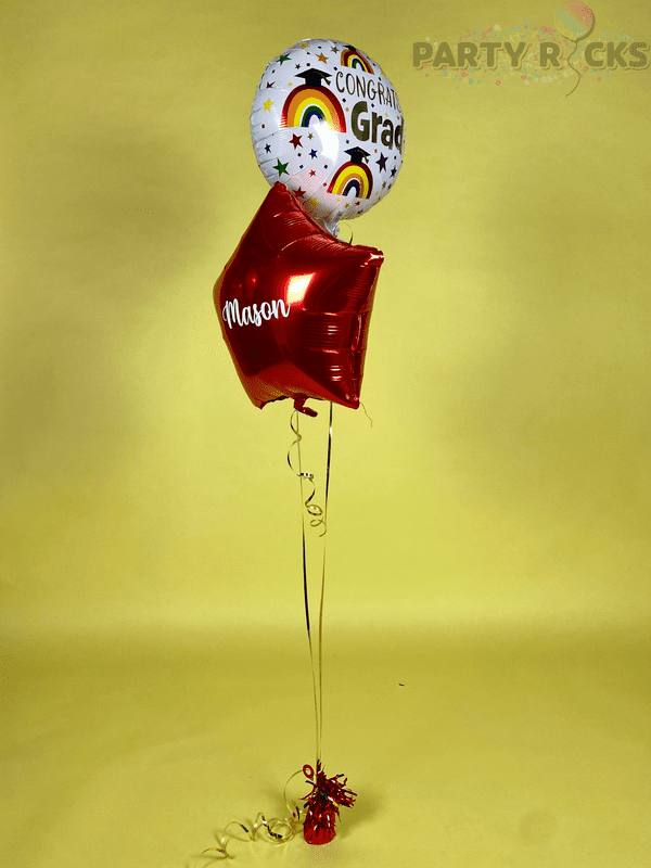 Congrats Grad Rainbow Balloon Bouquet