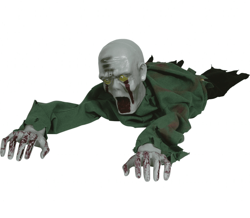 Crawling Zombie Animatronic With Light Sound And Movement