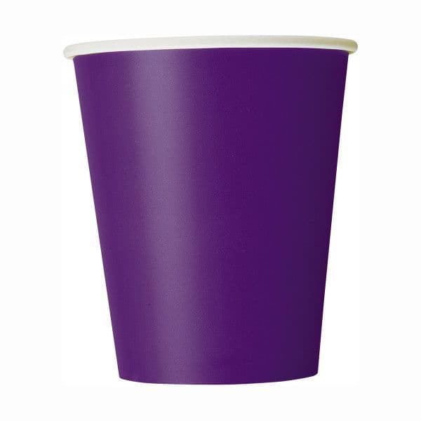 Deep Purple Paper Cups
