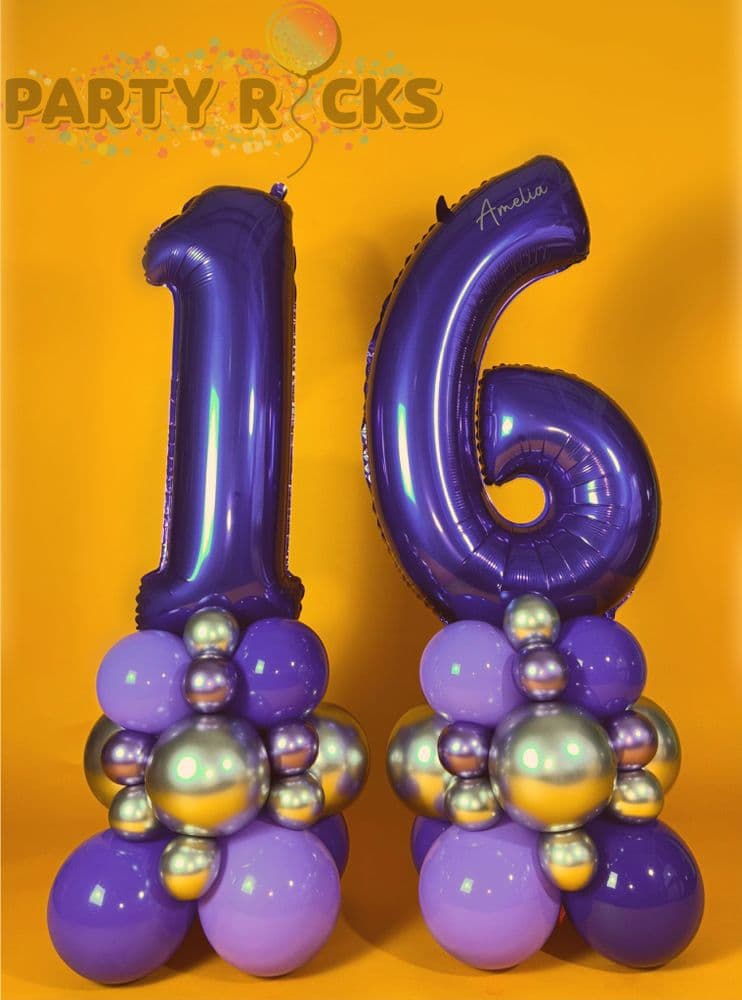 Deluxe Birthday Double-Number Balloon Stacks