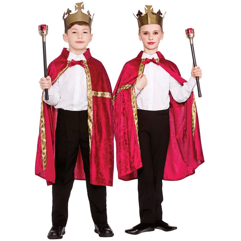 Deluxe Velvet Kings Robe And Crown