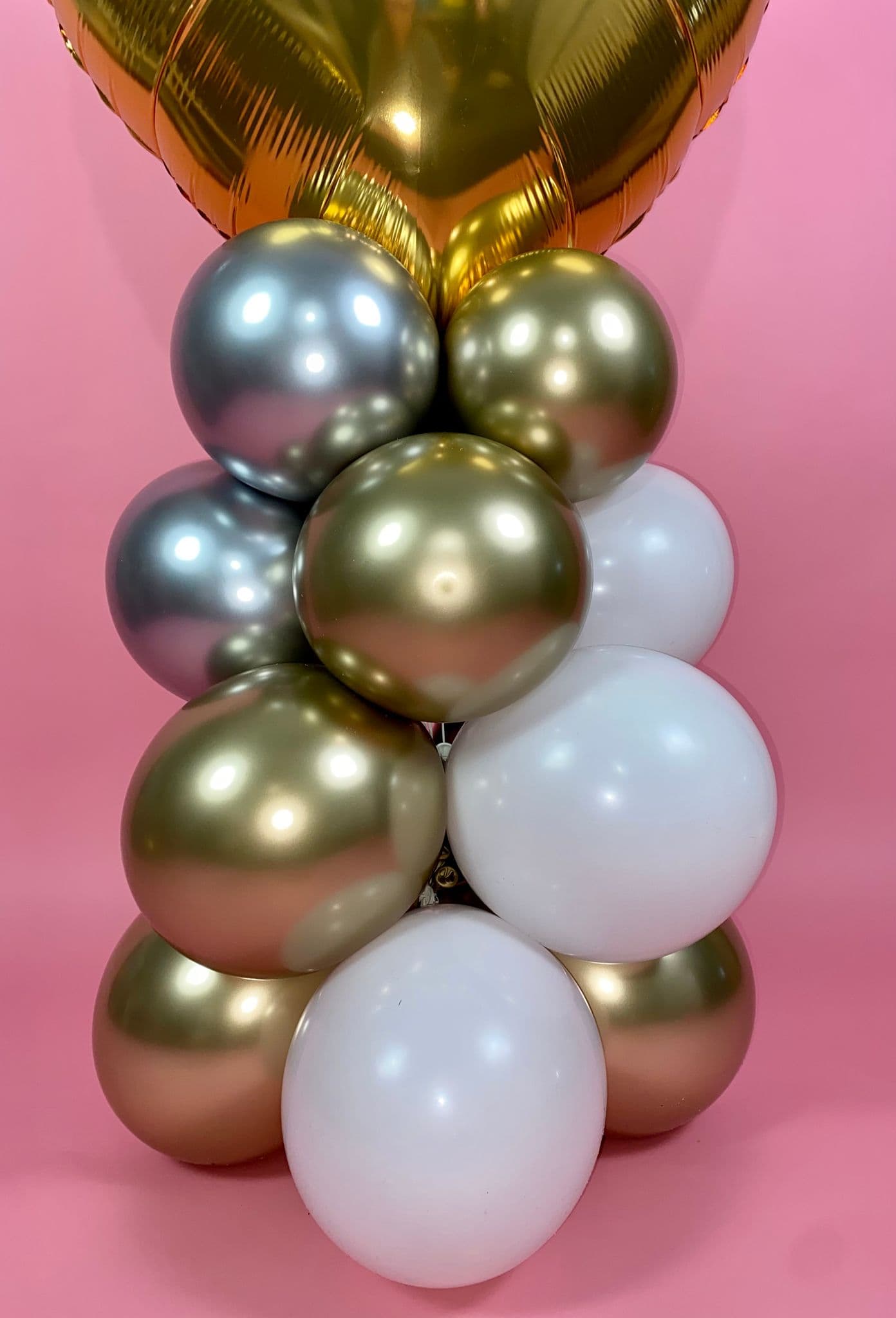 Engagement Heart Balloon Stack