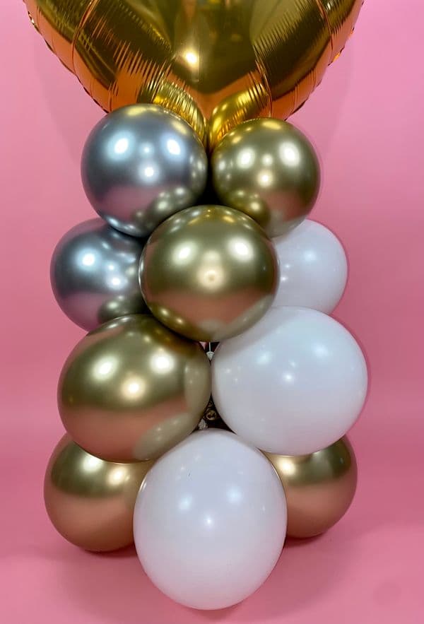 Engagement Heart Balloon Stack