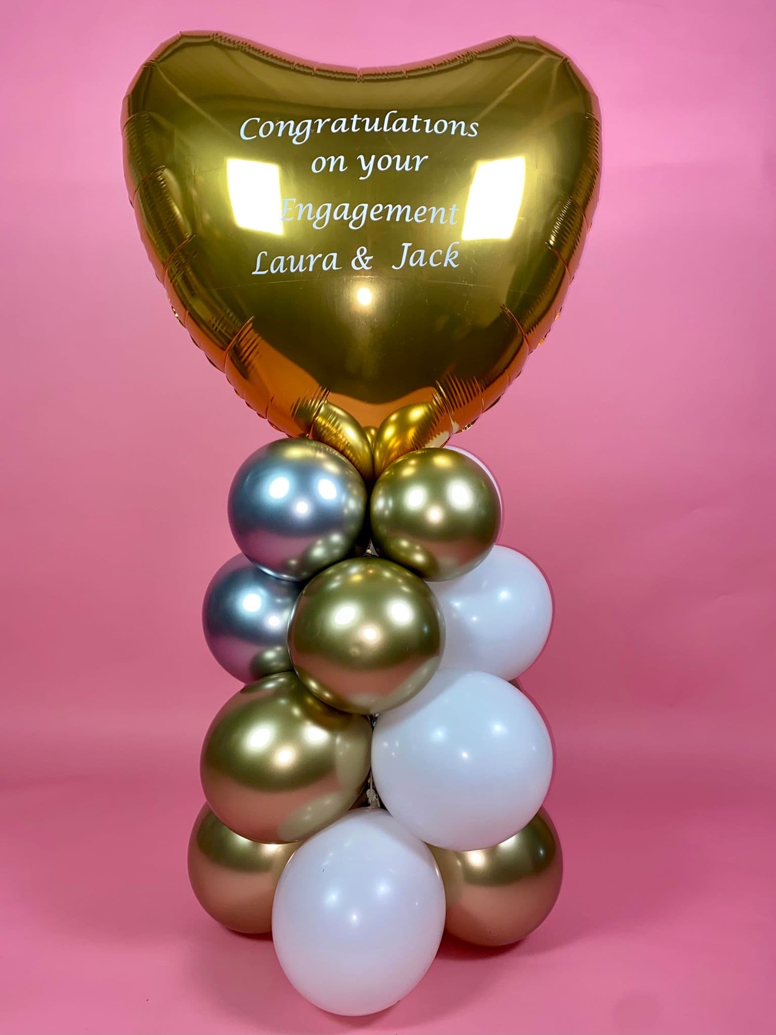 Engagement Heart Balloon Stack Package