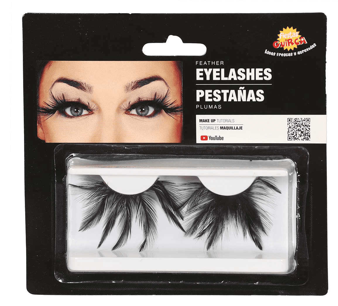False Black Feather Eyelashes