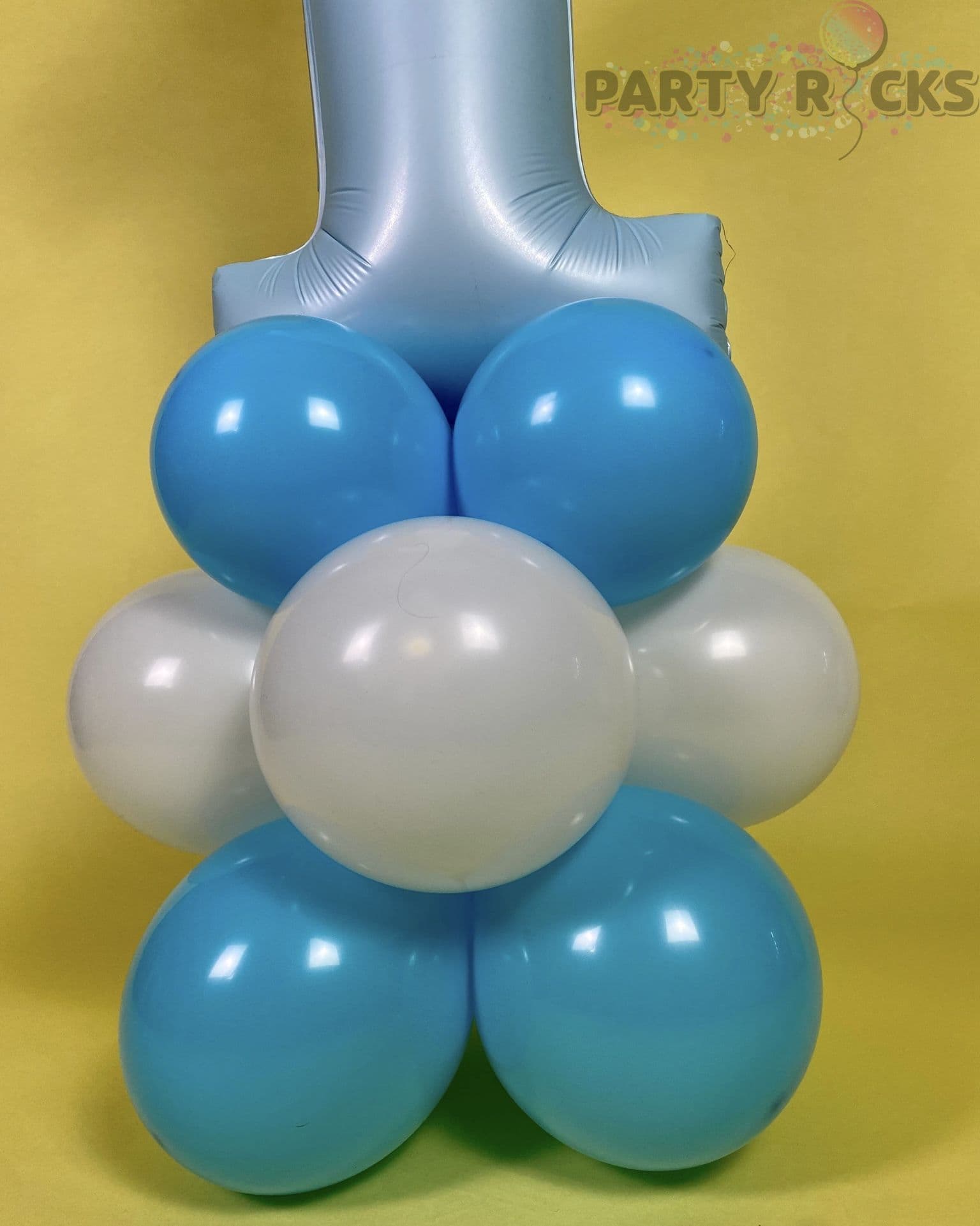 First Birthday Prince Number Balloon Stack