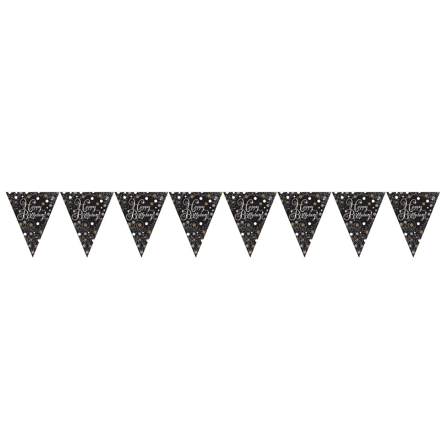 Gold Sparkling Celebration Happy Birthday Bunting