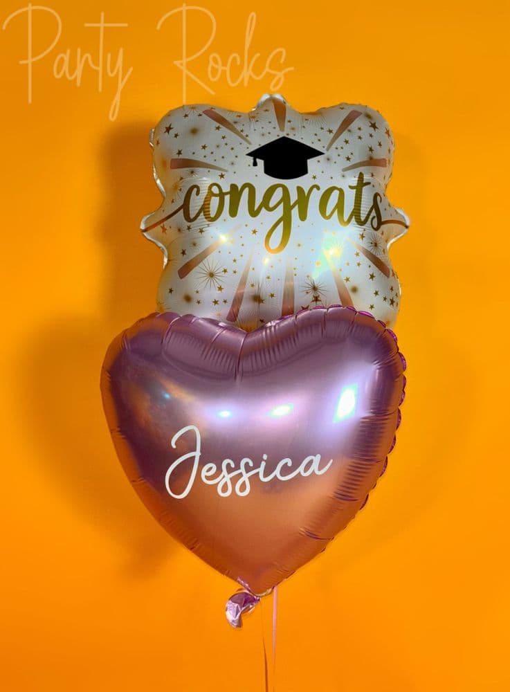 Graduation Heart Balloon Bouquet