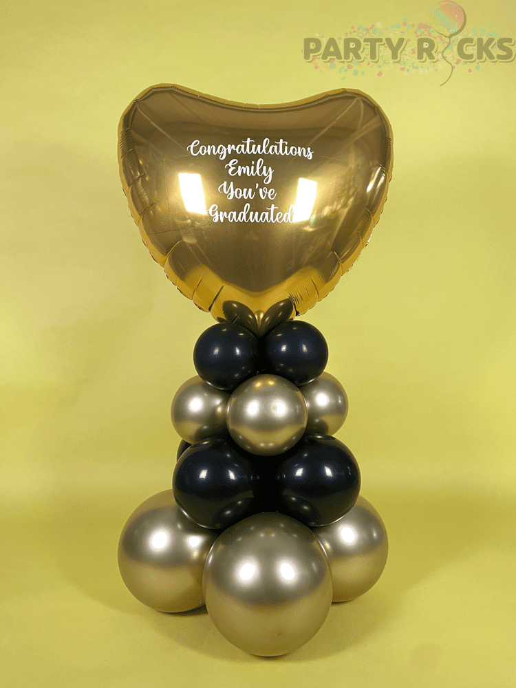 Graduation Jumbo Heart Balloon Stack