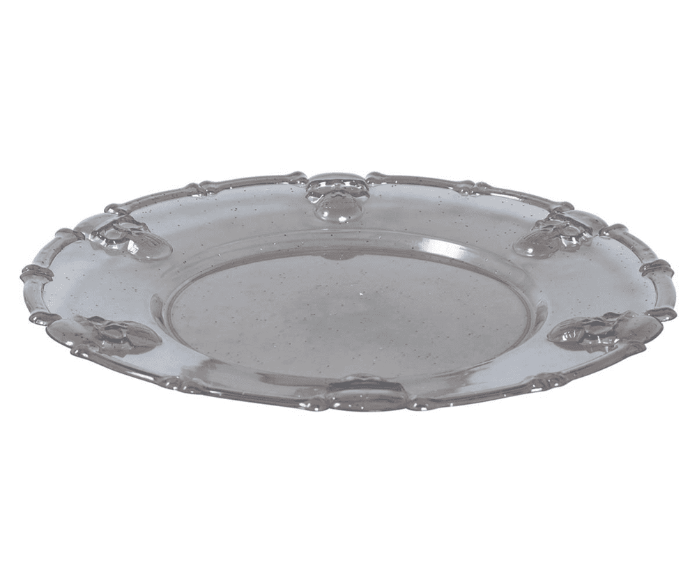 Grey Transparent Round Tray