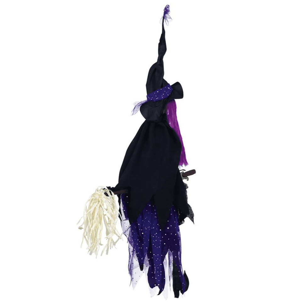 Hanging Flying Witch With Light Sound And Movement
