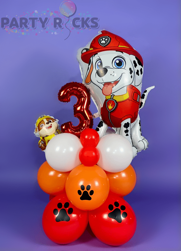 Paw Patrol Marshall Birthday Balloon Stack