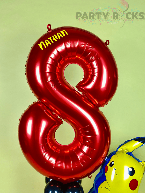 Pokémon Personalised Number Balloon Stack