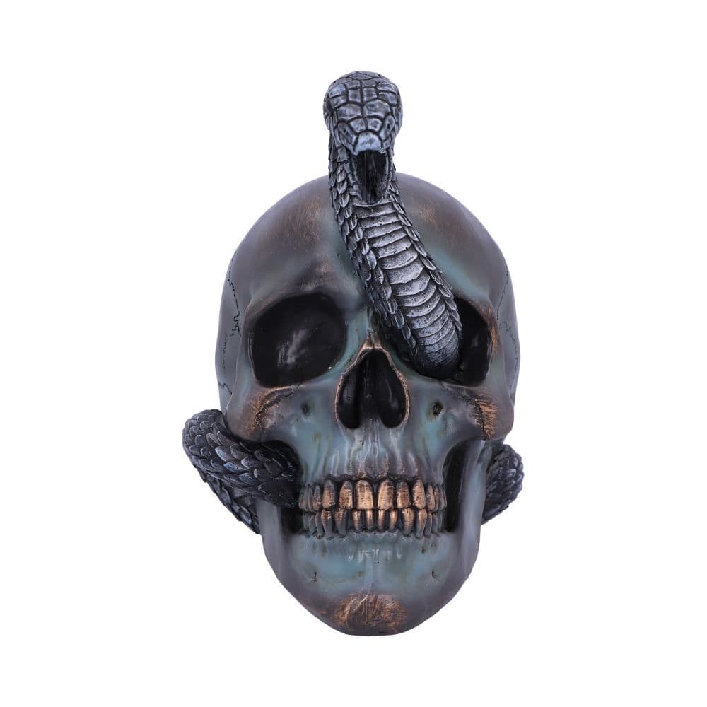 Serpentine Fate Gothic Snake Skull Ornament