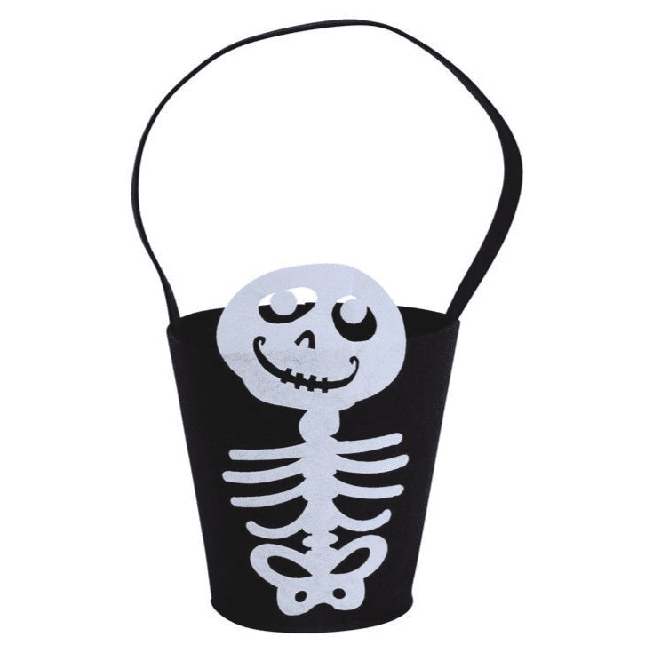 Skeleton Felt Bucket