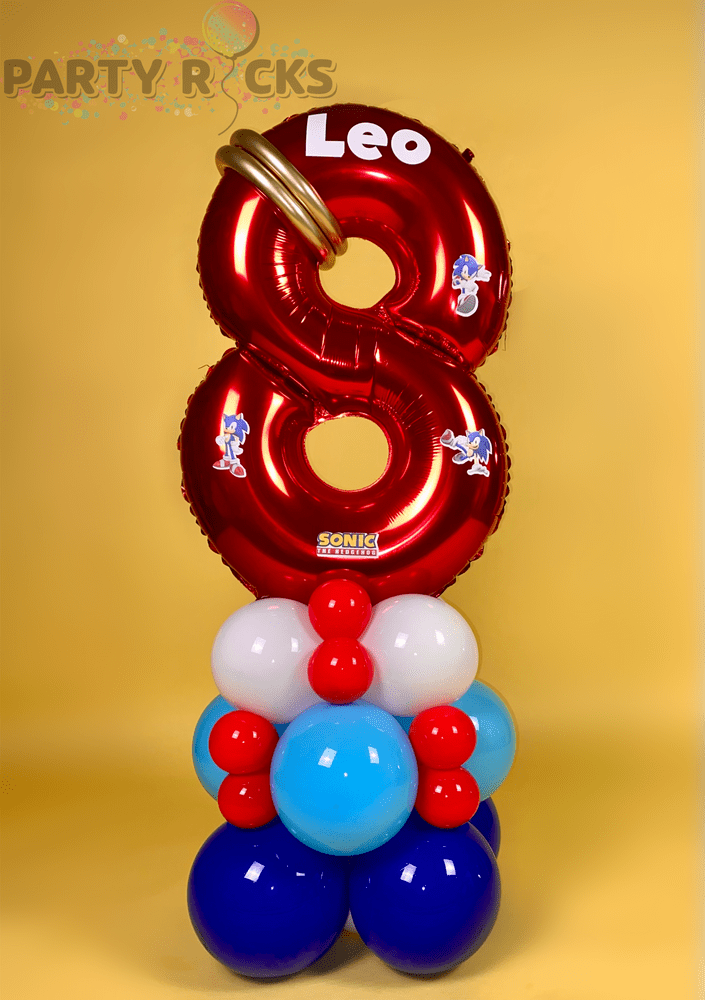 Sonic The Hedgehog Number Balloon Stack
