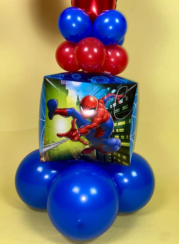 Spider-Man Personalised Number Balloon Stack