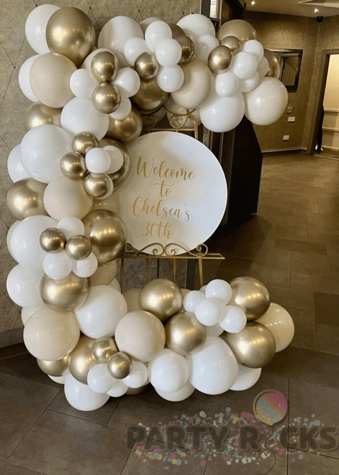 Style Six - Easel and Latex Balloon Garland