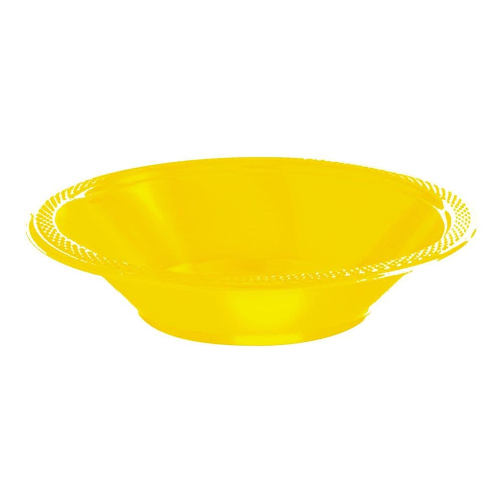 Sunshine Yellow Plastic Bowls