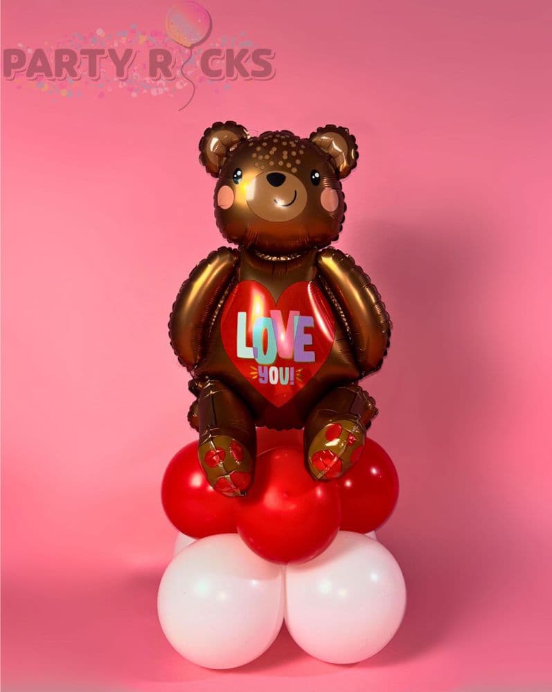 Valentine s Love You Bear Balloon Stack