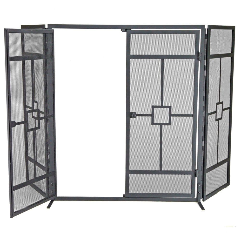 Balmoral 3 Fold Fireguard - Black