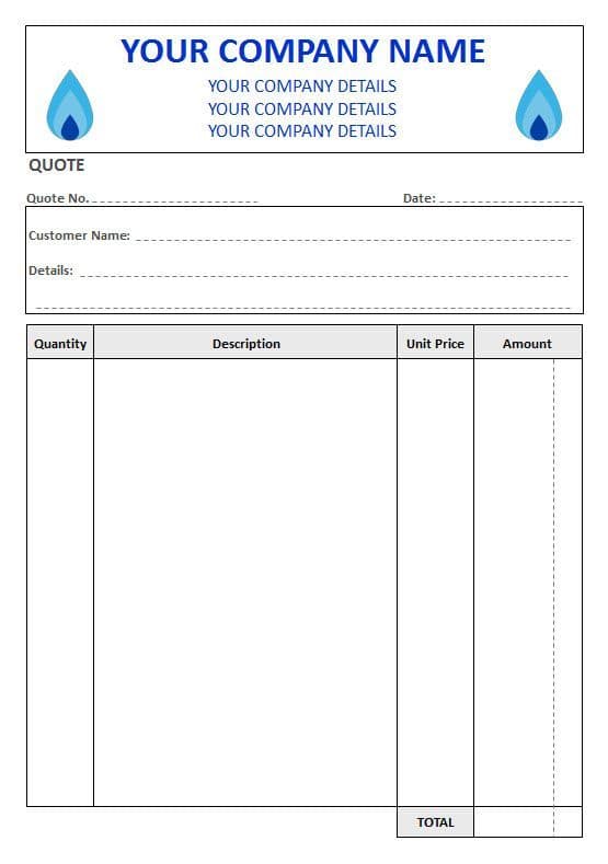 Central Heating Engineers NCR Quote Pads 4 Column