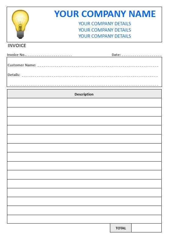 Electricians NCR Invoice Pads 1 Column Lined