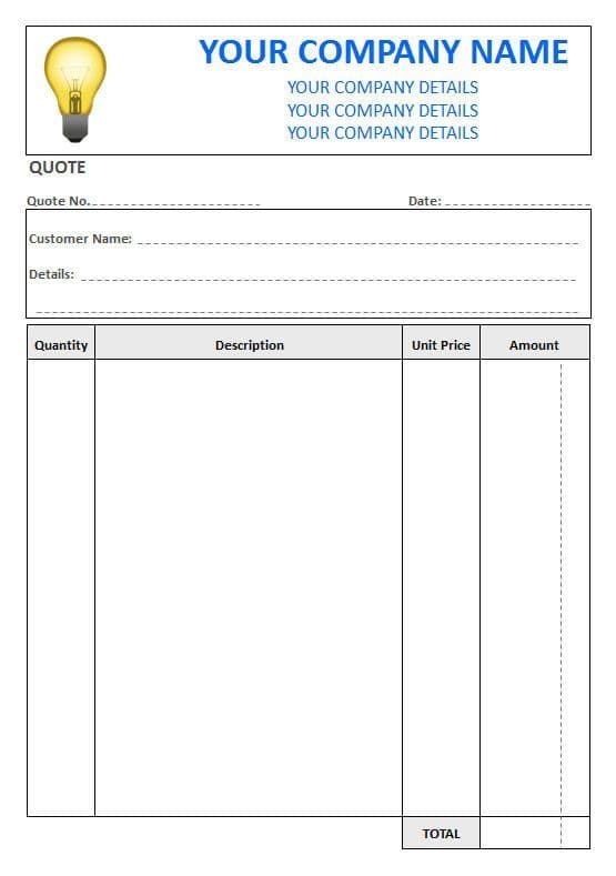 Electricians NCR Quote Pads 4 Column