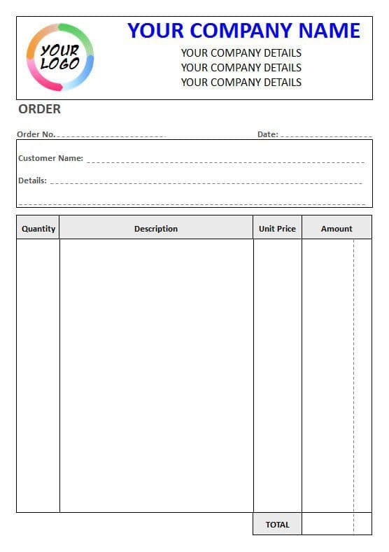 NCR Order Form 4 Column