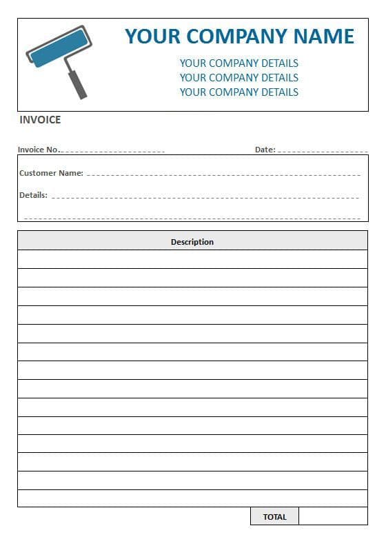 Painter & Decorators NCR Invoice Pad, 1 Column Lined