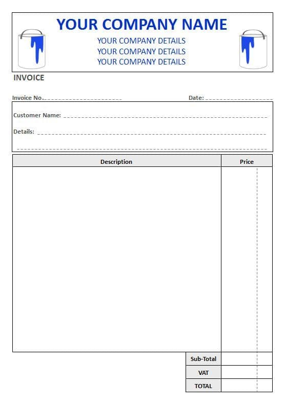 Painter & Decorators NCR Invoice Pad, 2 Column + VAT
