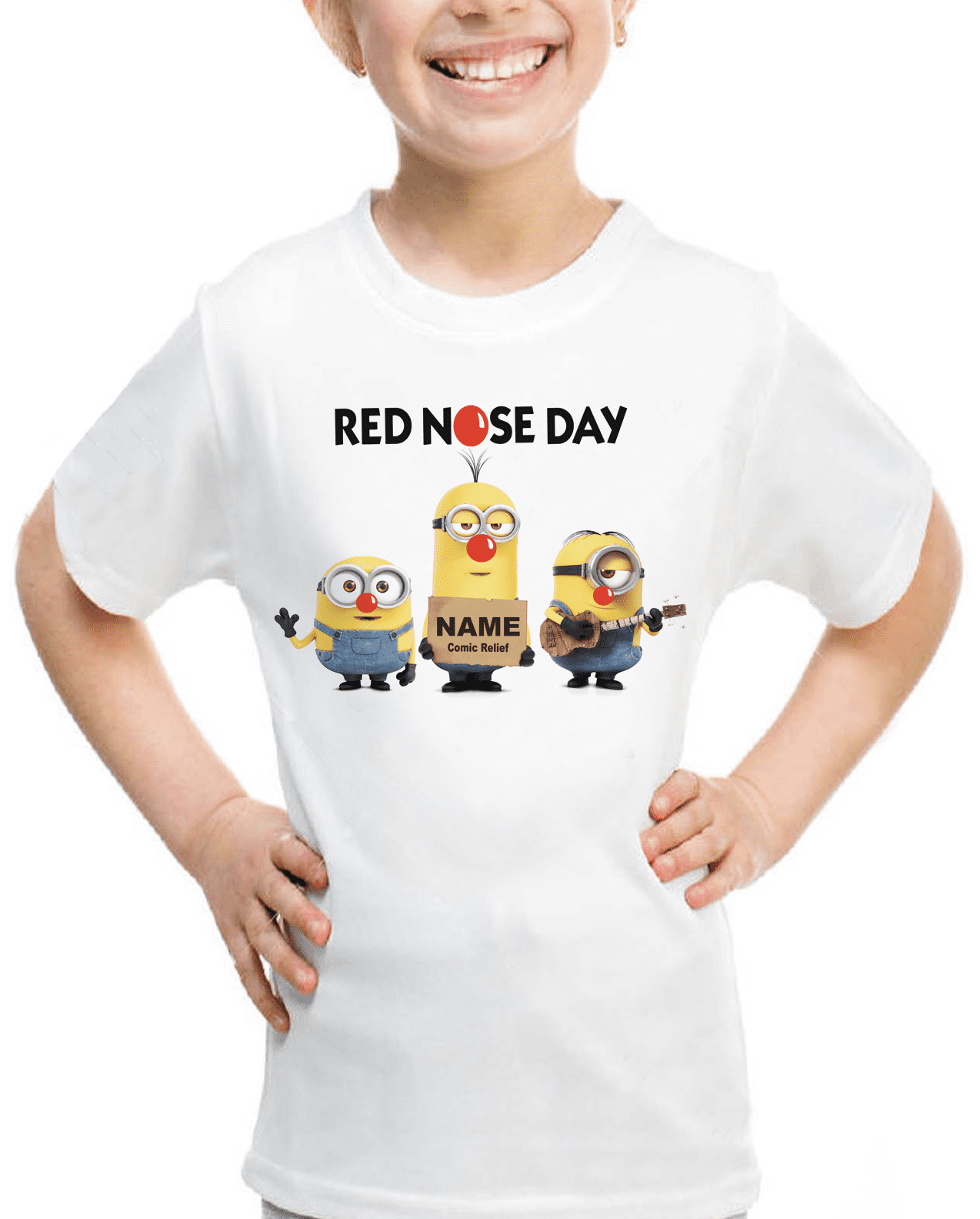 Minions Red Nose Day Tee 2026 – Comic Relief Charity T-Shirt | Tees4Geeks