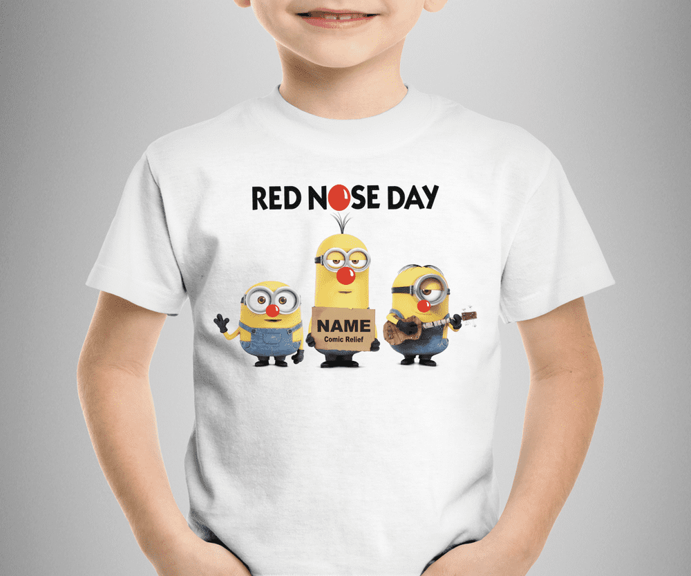 Minions Red Nose Day Tee 2026 – Comic Relief Charity T-Shirt | Tees4Geeks