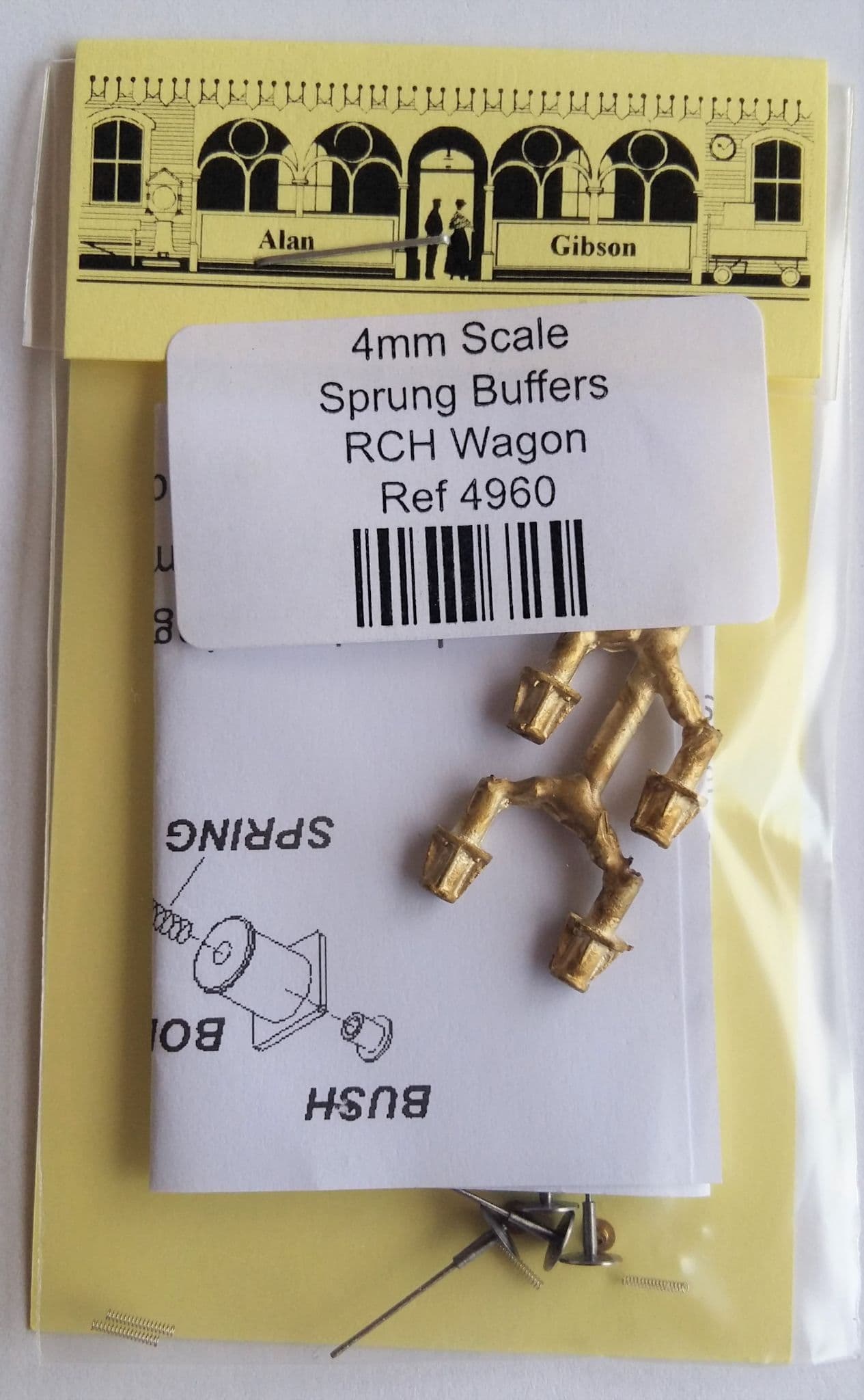 Alan Gibson 4mm Scale RCH Wagon Buffers Part no 4960