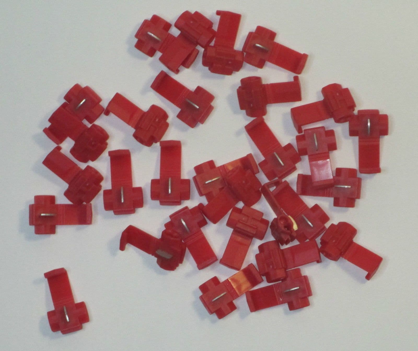 DCC Layout Track Bus / Droppers - Red Quick Connectors Pack of 30