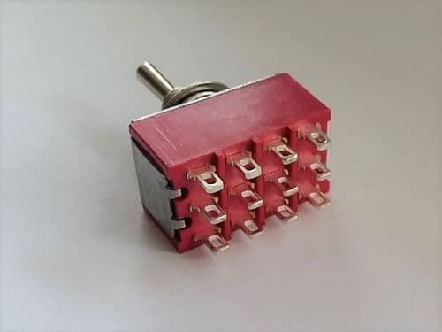 Four Pole Double Throw 4PDT Switches On-Off-On