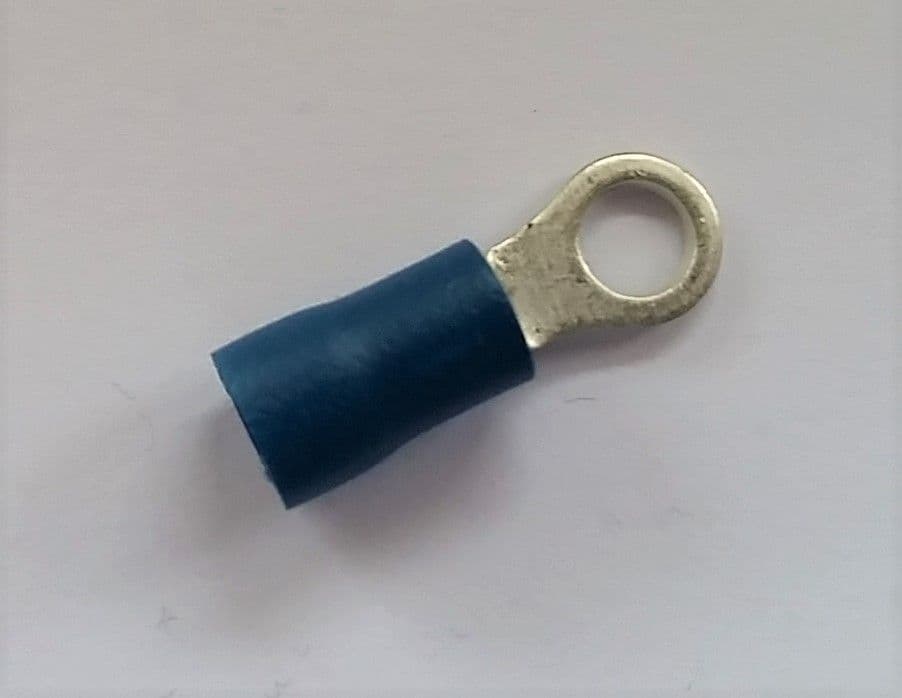 Pre-Insulated Blue 4 3mm Ring Terminals