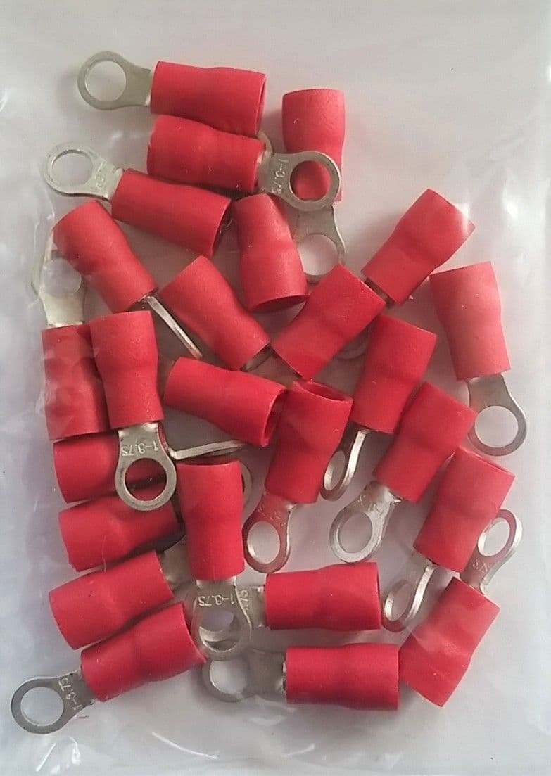Pre-Insulated Red 3 5mm Ring Terminals