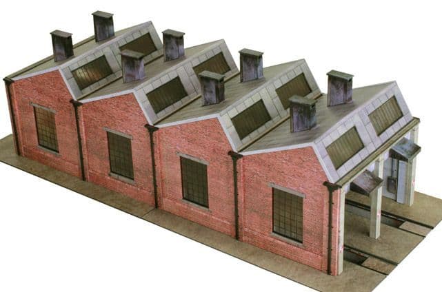 R021b Scalescenes North Light Engine Shed Card Pack