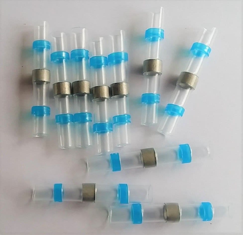 Solder Seal Wire Connectors Blue 16-14AWG Pack of 10