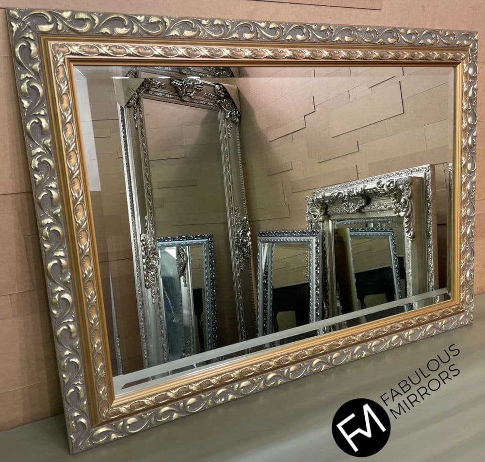 Large GOLD Decorative Ornate Mirror Choice of Size and Frame Colour ...