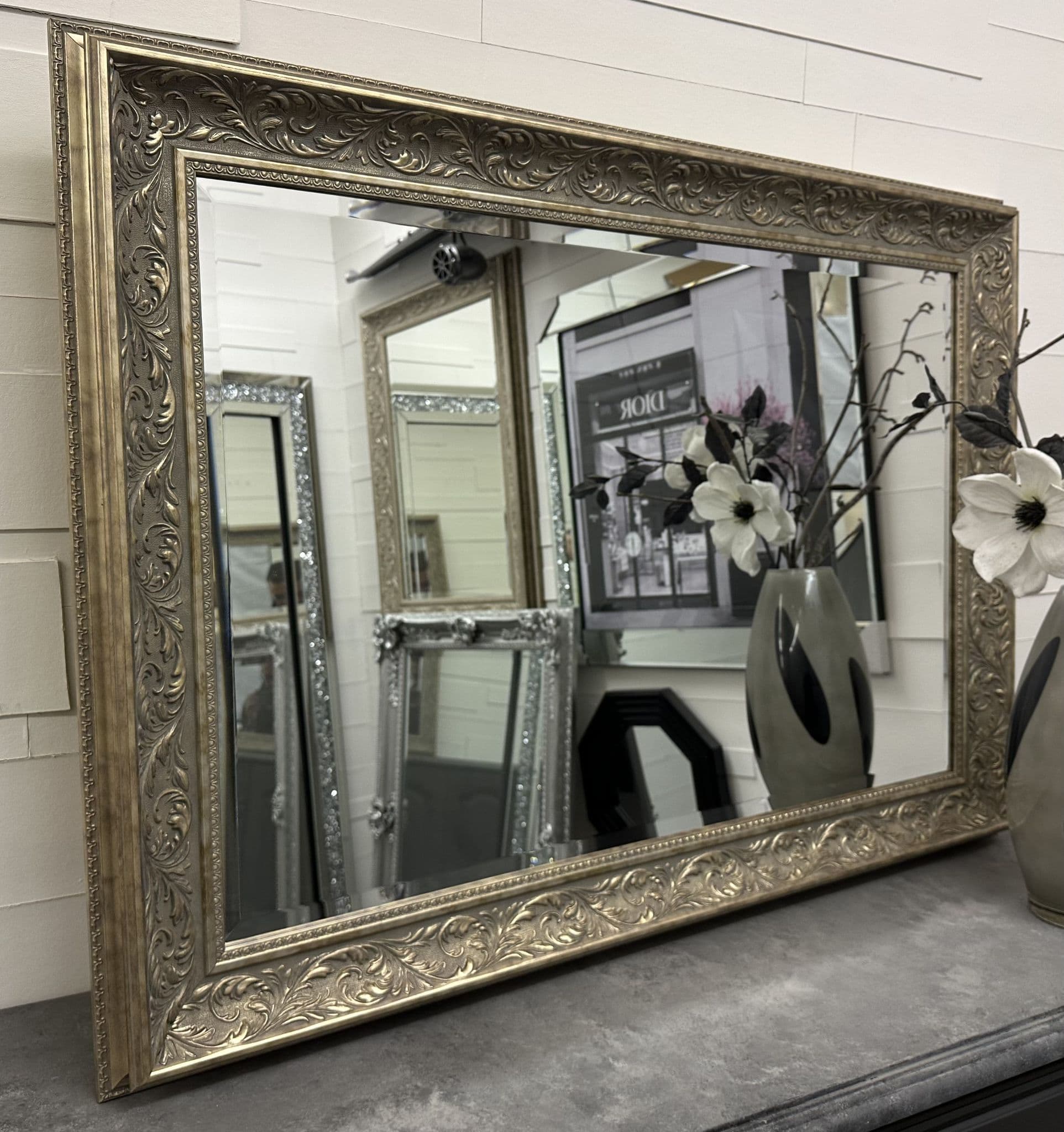 Mirror X LARGE Champagne Framed Mirror Ornate Elegant Decorative Wall ...