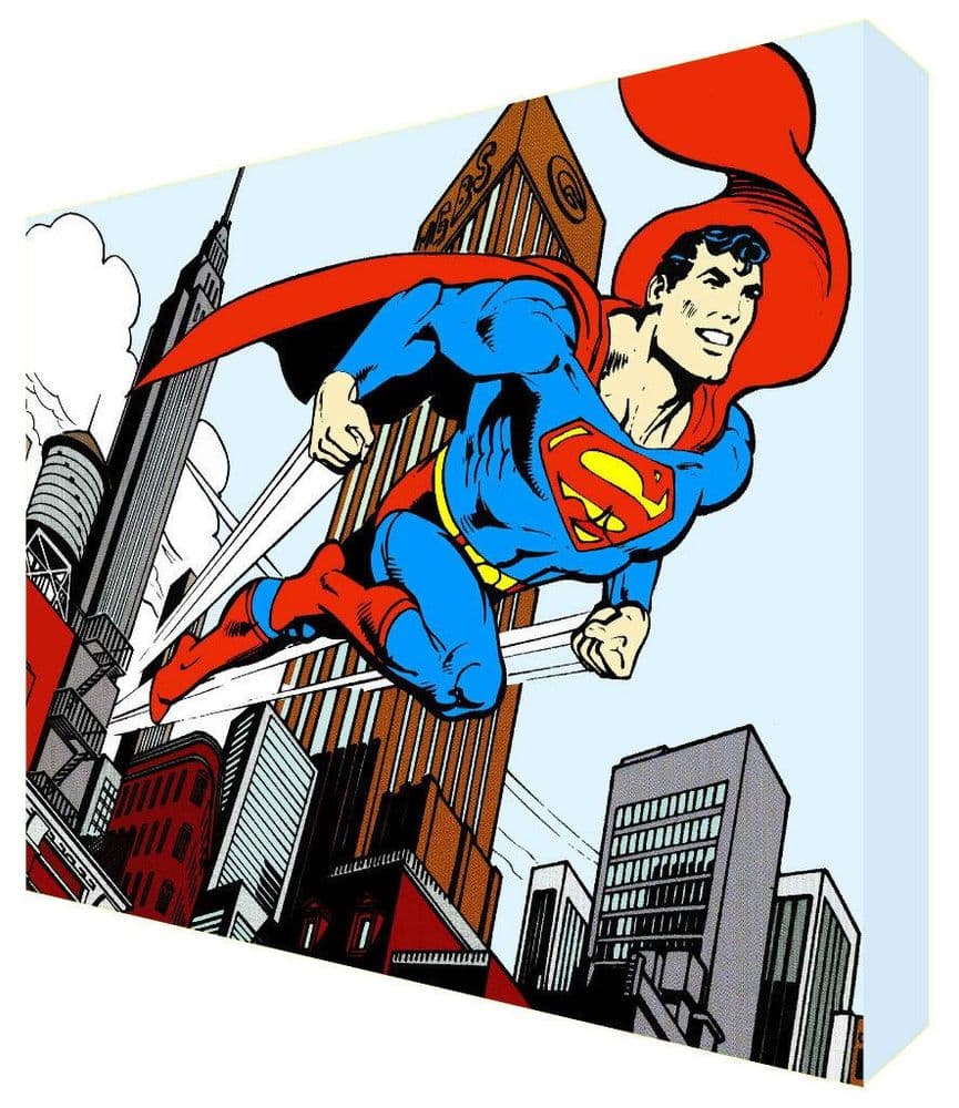 Superman Cartoon Kids Room Canvas Art - NEW - Choose your size - Ready ...