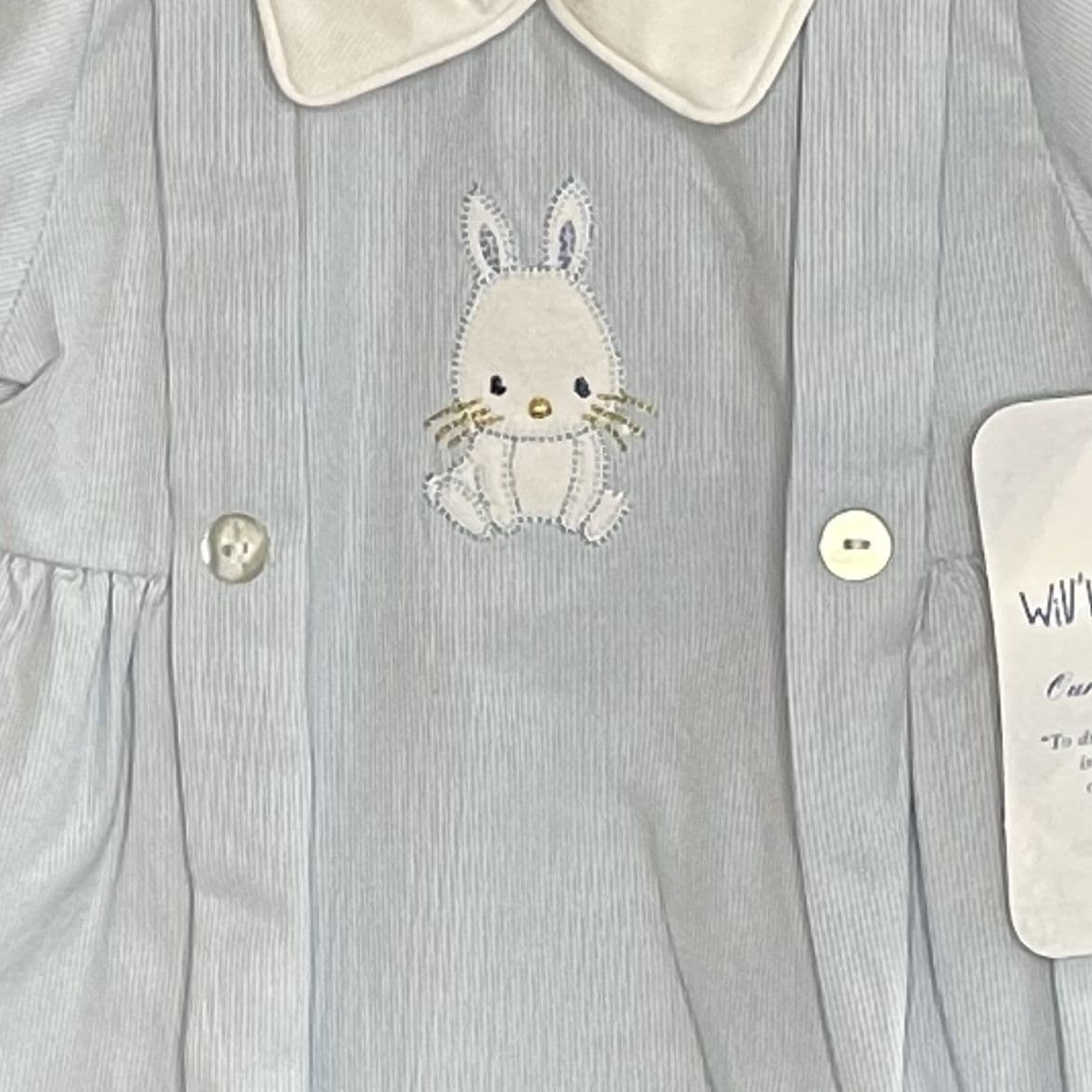 Blue Embroidered Romper