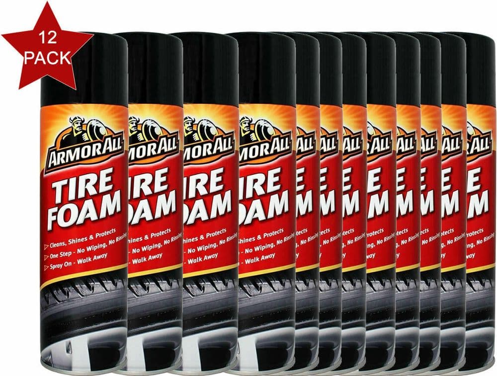 12x ARMORALL TIRE FOAM CAR TYRE DRESSING SHINE SPRAY BACK TO BLACK ...