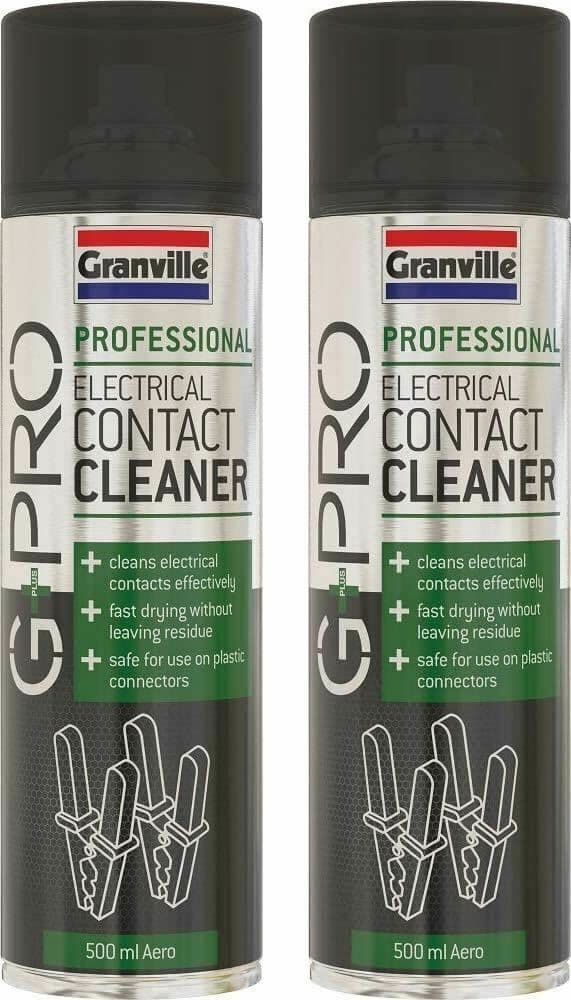 2 x GRANVILLE ELECTRICAL CONTACT CLEANER SPRAY SWITCH CIRCUIT DIRT ...